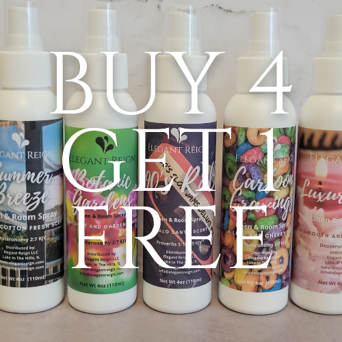 Buy 4 get 1 FREE Room Sprays – ELEGANT REIGN Luxury Scents